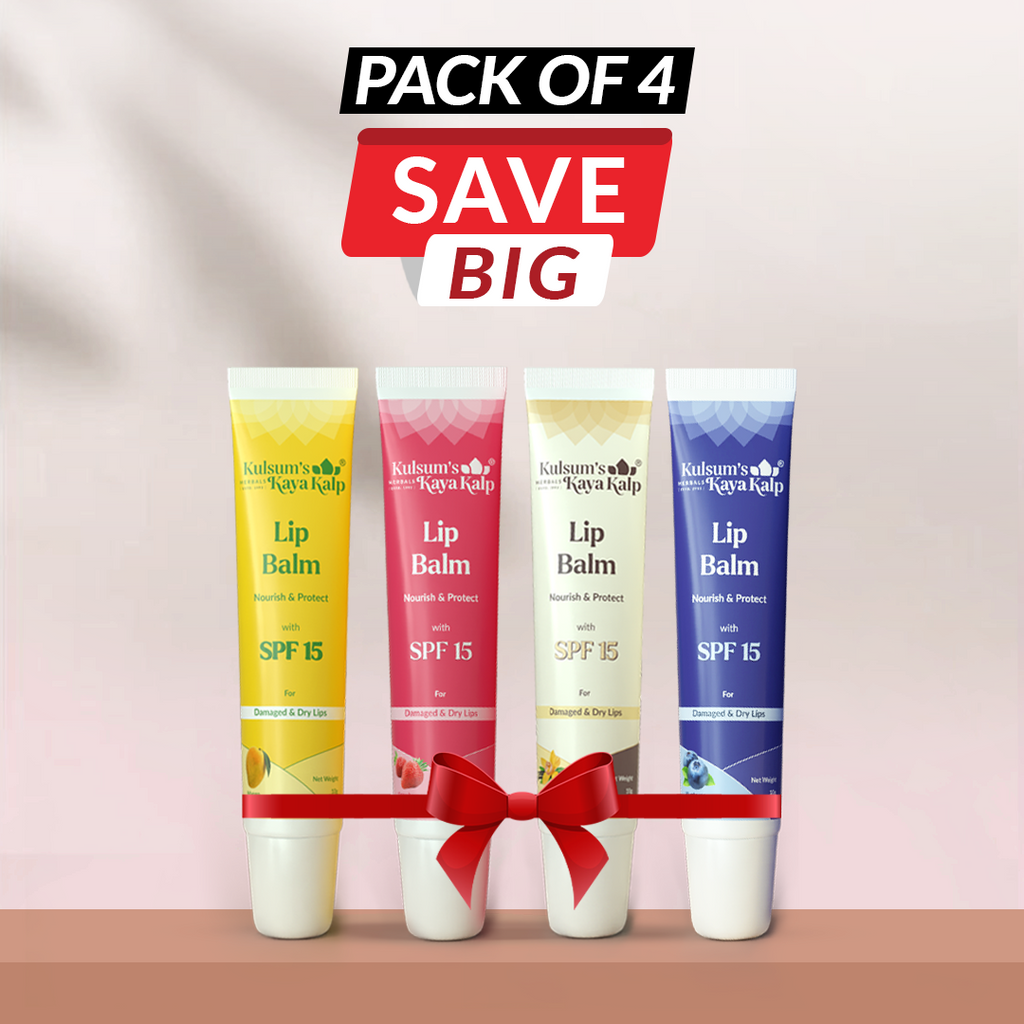 Buy Lip Balm Pack of 4-Blueberry, Vanilla, Mango, Strawberry